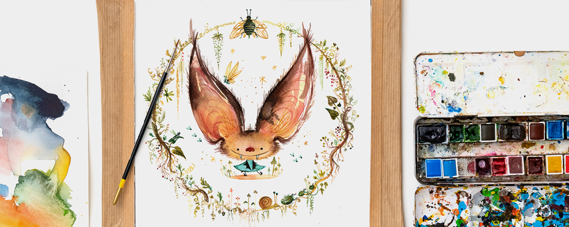 Online Course - Expressive Character Design with Watercolor & Dip Pen ...
