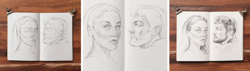 Online Course - Graphite Line Drawing for Portrait Sketchbooking (Anaïs ...