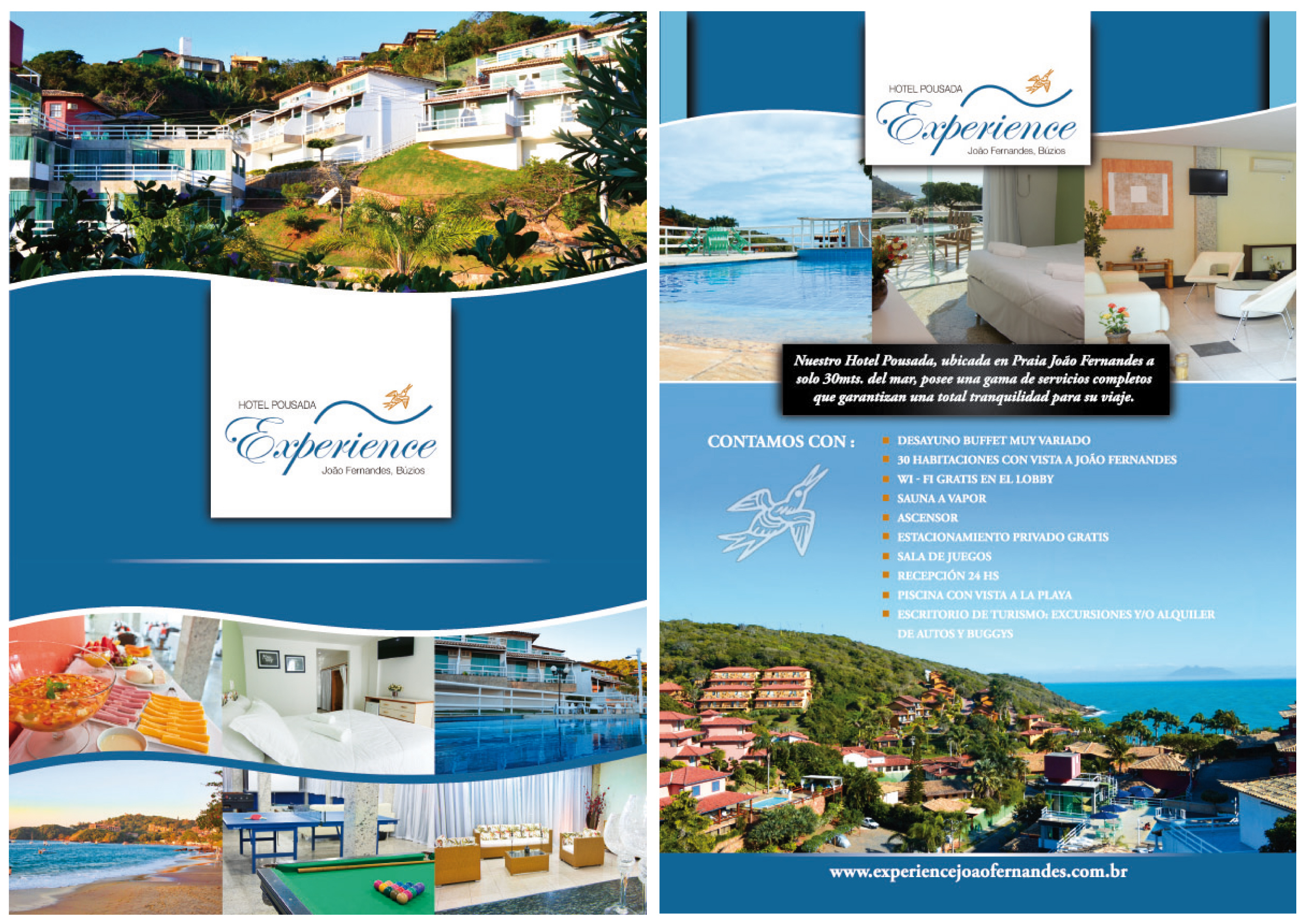 Flyer frente y dorso para hotel posada | Domestika